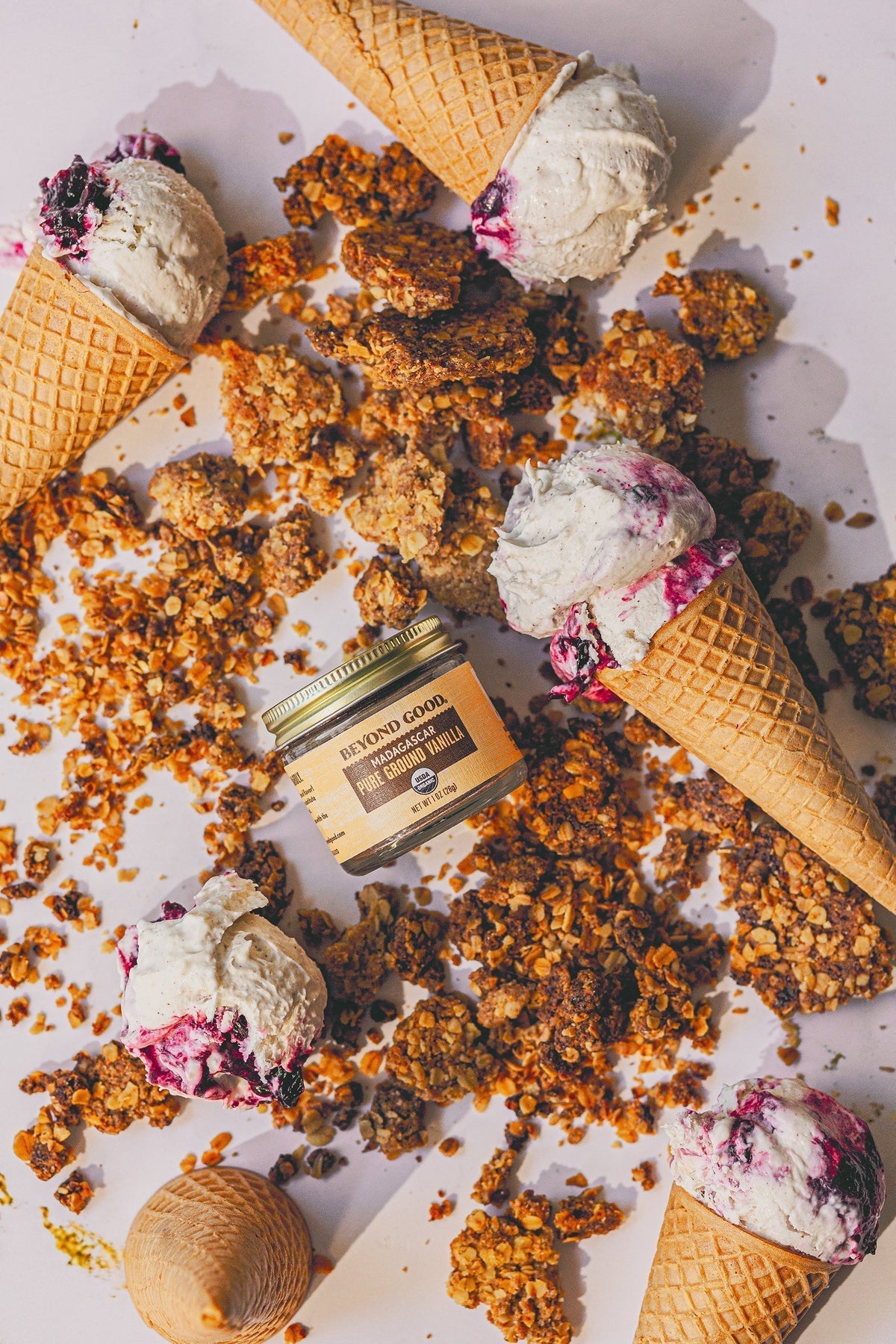 Vanilla Blueberry Cheesecake Ice Cream – Beyond Good